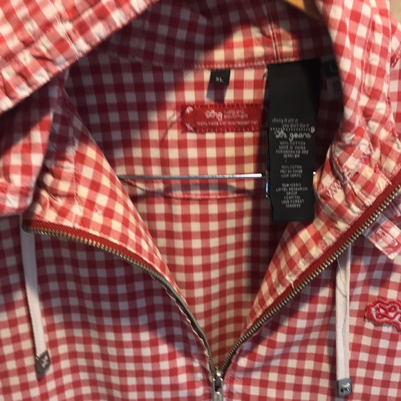 Lugz | Jackets & Coats | Hoodie Jacket Red Checker | Poshmark